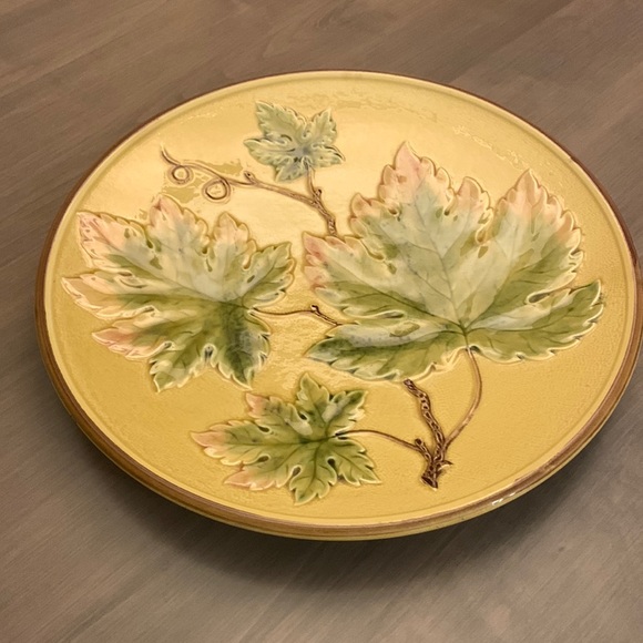 Majolica | Accents | Vintage Germany Hand Painted Zell Majolica Leaf ...